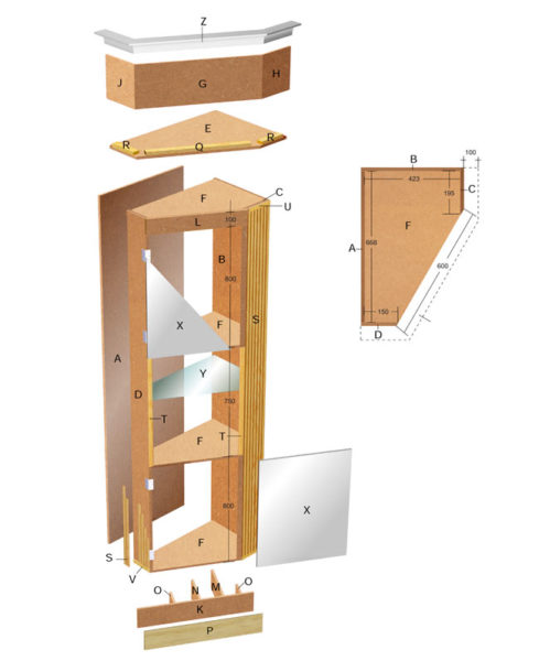 Angoliera fai da te | Costruzione passo passo | Mobili per l'ingresso ...