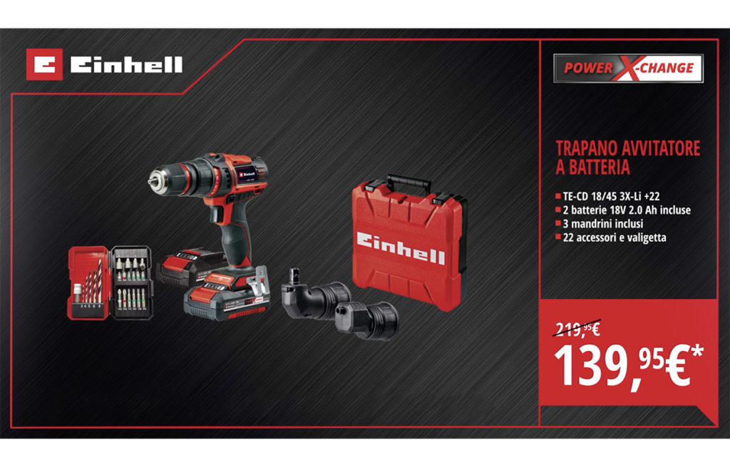 Promozione Einhell Trapano a batteria | Bricoportale