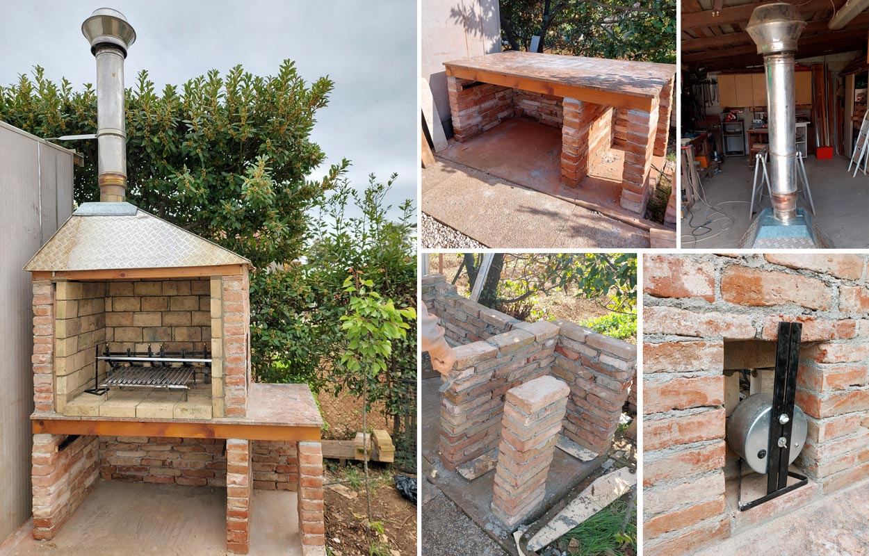 Barbecue in muratura fai da te con girarrosto | Bricoportale